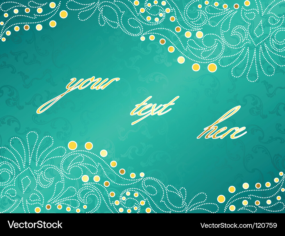 Turquoise Swirls Vector Background