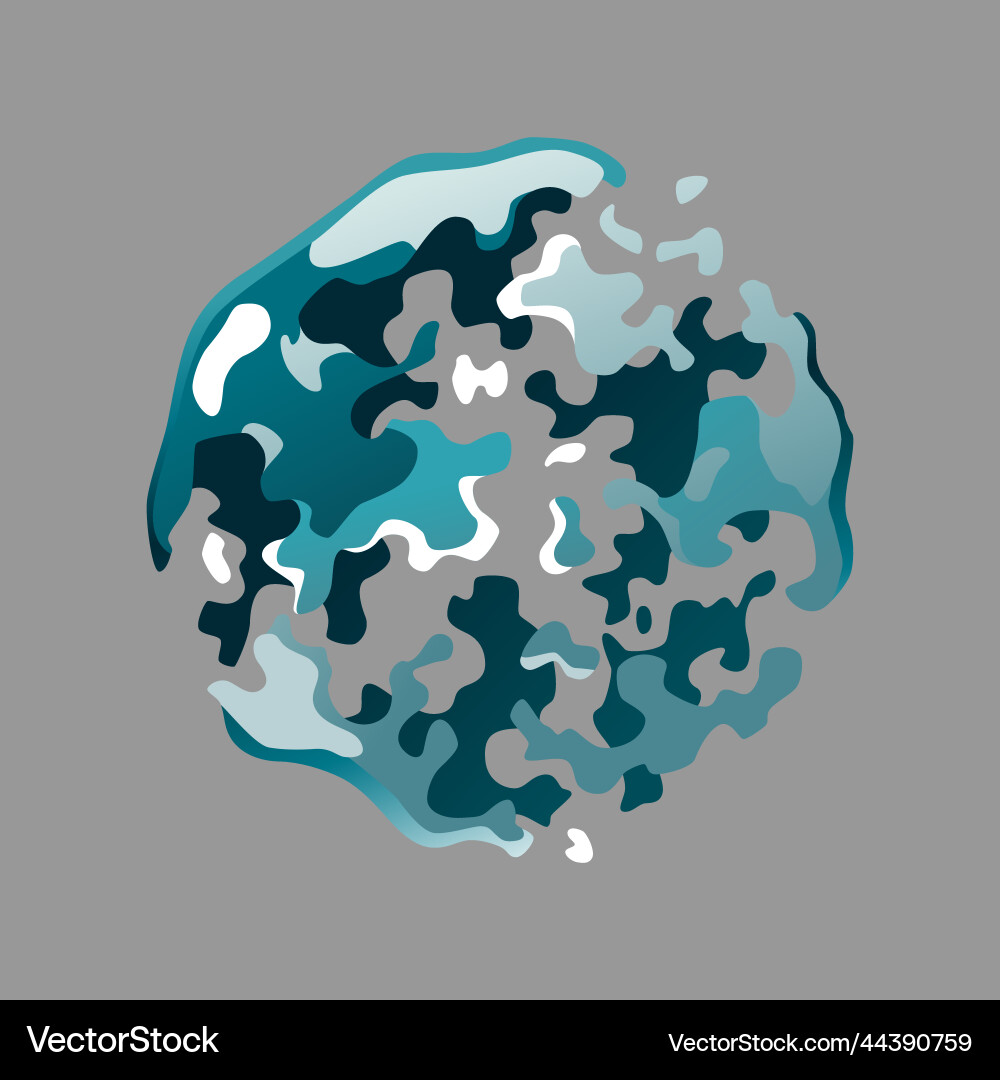 Water Burst Animation Sphere Royalty Free Vector Image