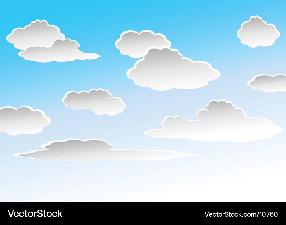 Cloudy sky Royalty Free Vector Image - VectorStock