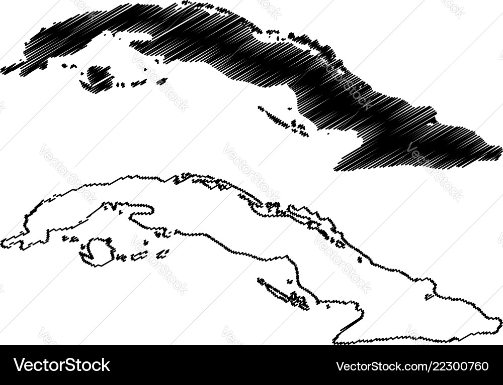 Cuba map Royalty Free Vector Image - VectorStock