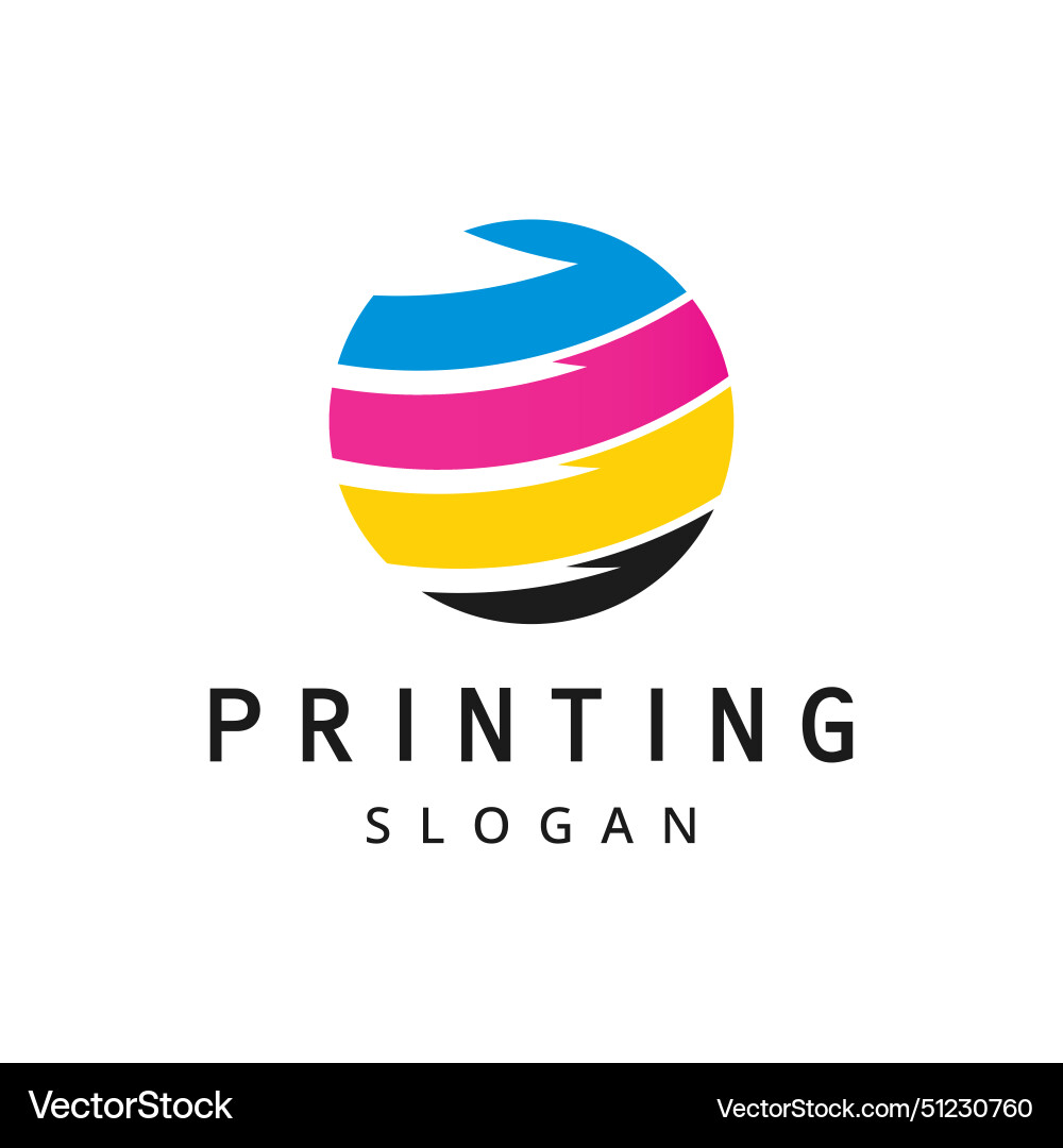 Digital print logo design template Royalty Free Vector Image
