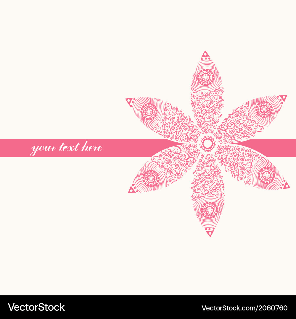 Floral greeting card with place for your text Vector Image