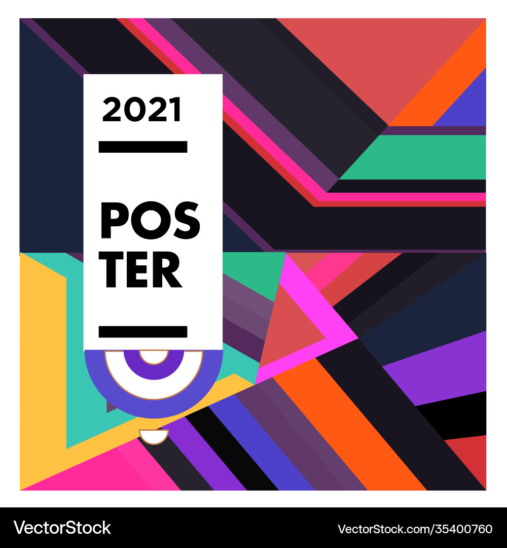 Geometric colorful pattern for poster and banner Vector Image