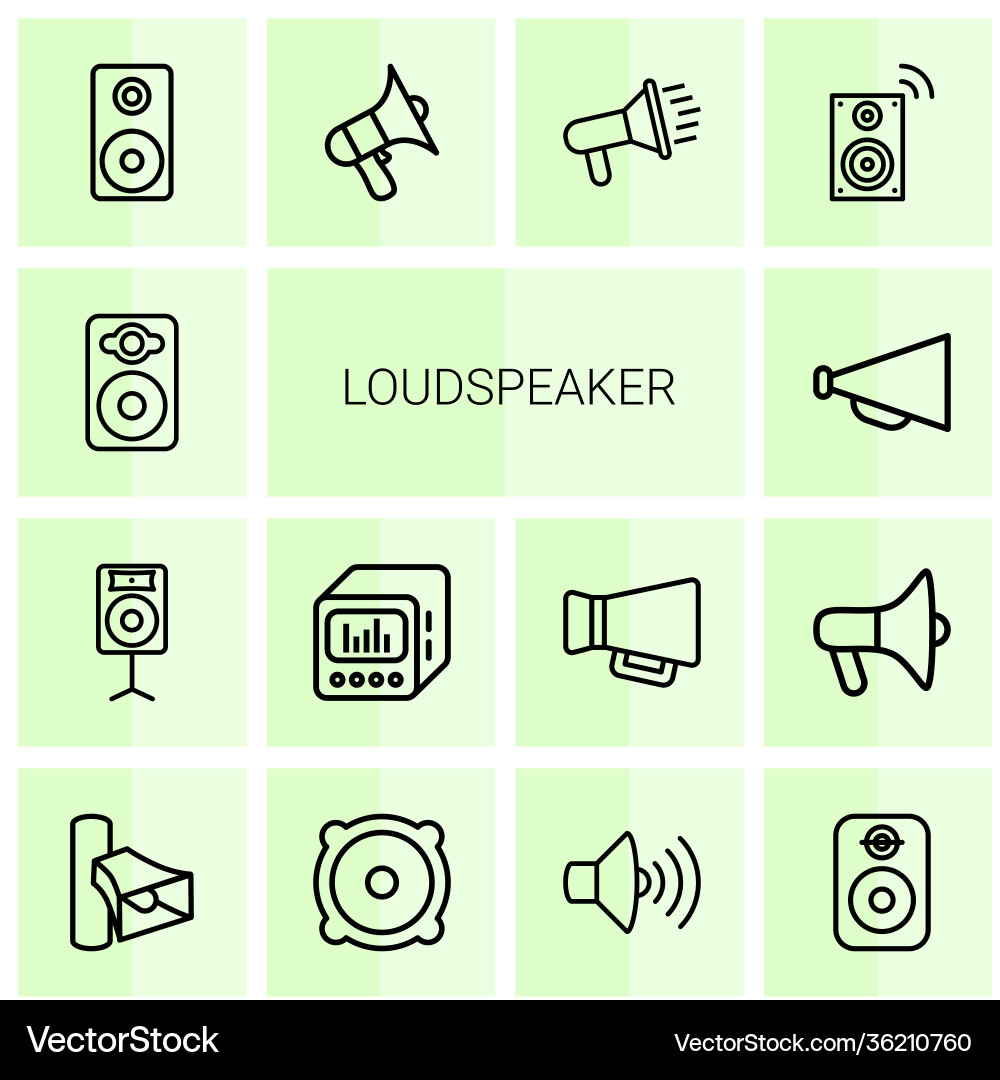 Loudspeaker icons Royalty Free Vector Image - VectorStock