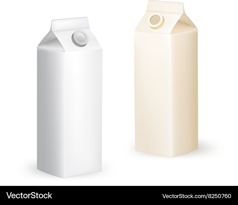 Milk packaging box Royalty Free Vector Image - VectorStock