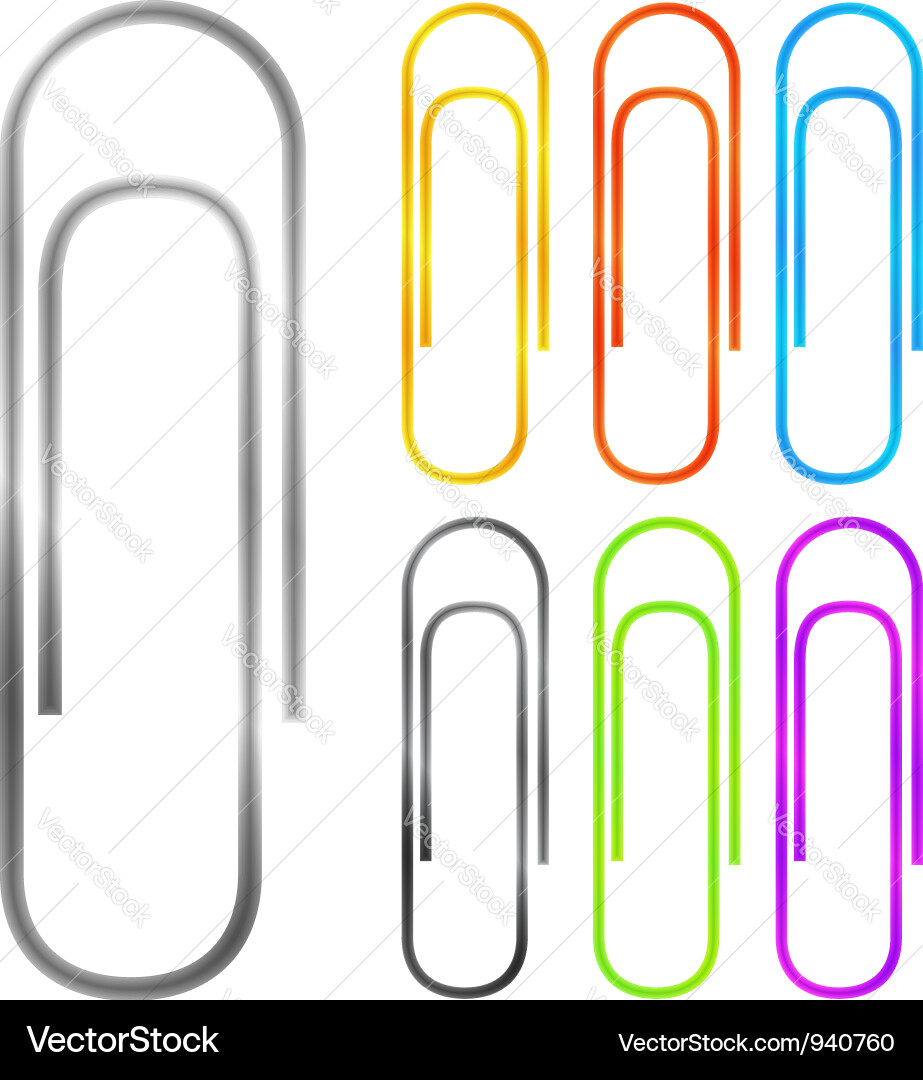 Paper clips Royalty Free Vector Image - VectorStock