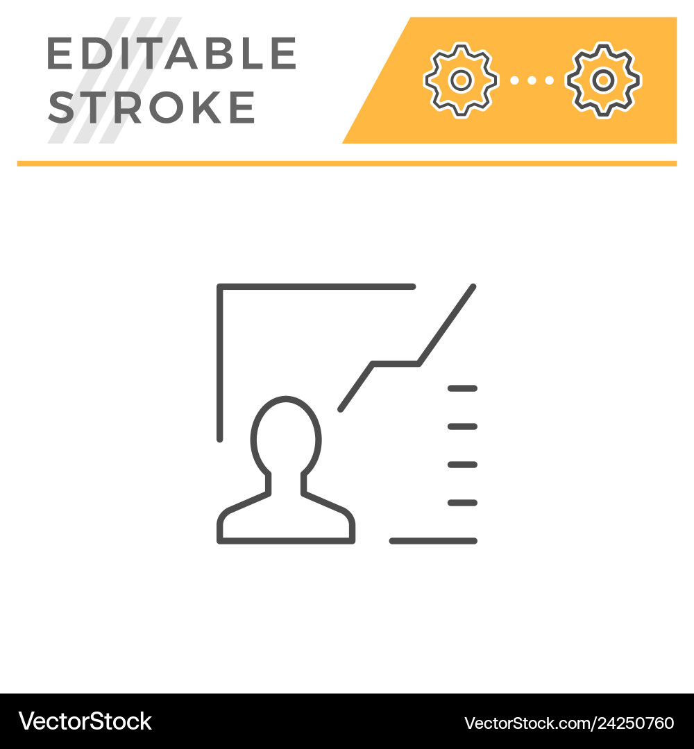 Person related diagram line icon Royalty Free Vector Image