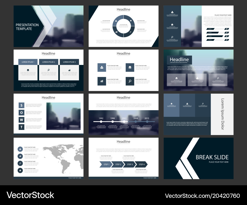 Purple abstract presentation templates Royalty Free Vector