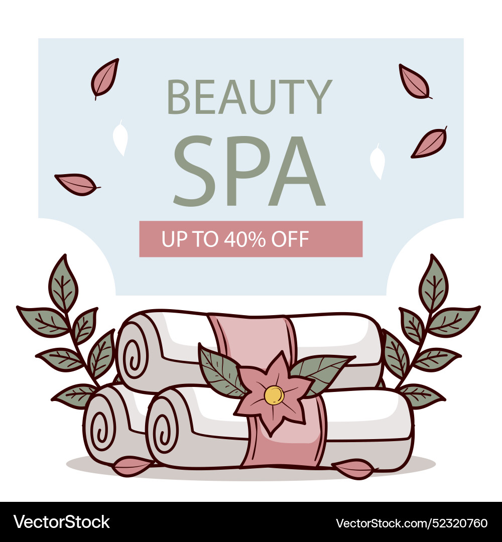 Spa instagram post template Royalty Free Vector Image