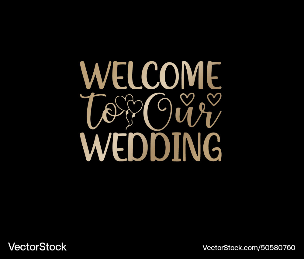 Wedding lettering t-shirt design Royalty Free Vector Image