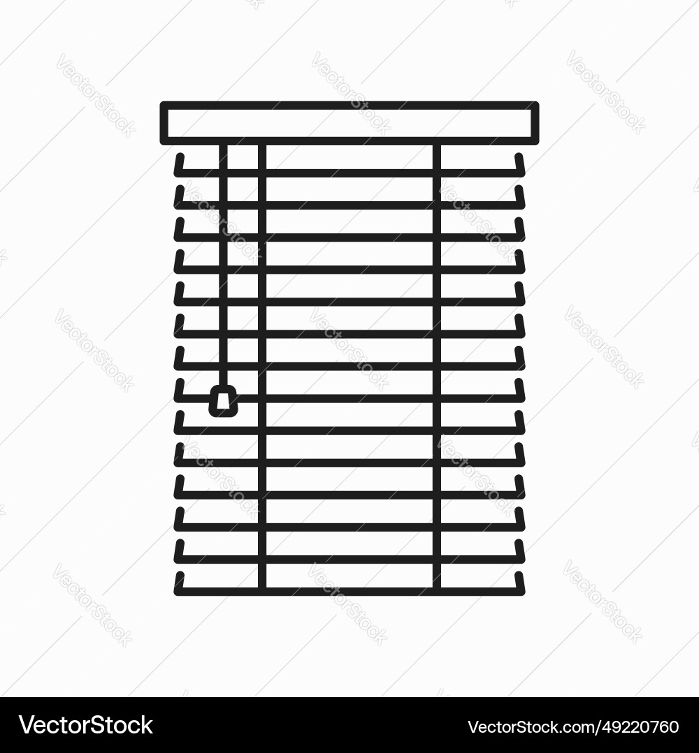 Window horizontal blind sun protection shutter Vector Image