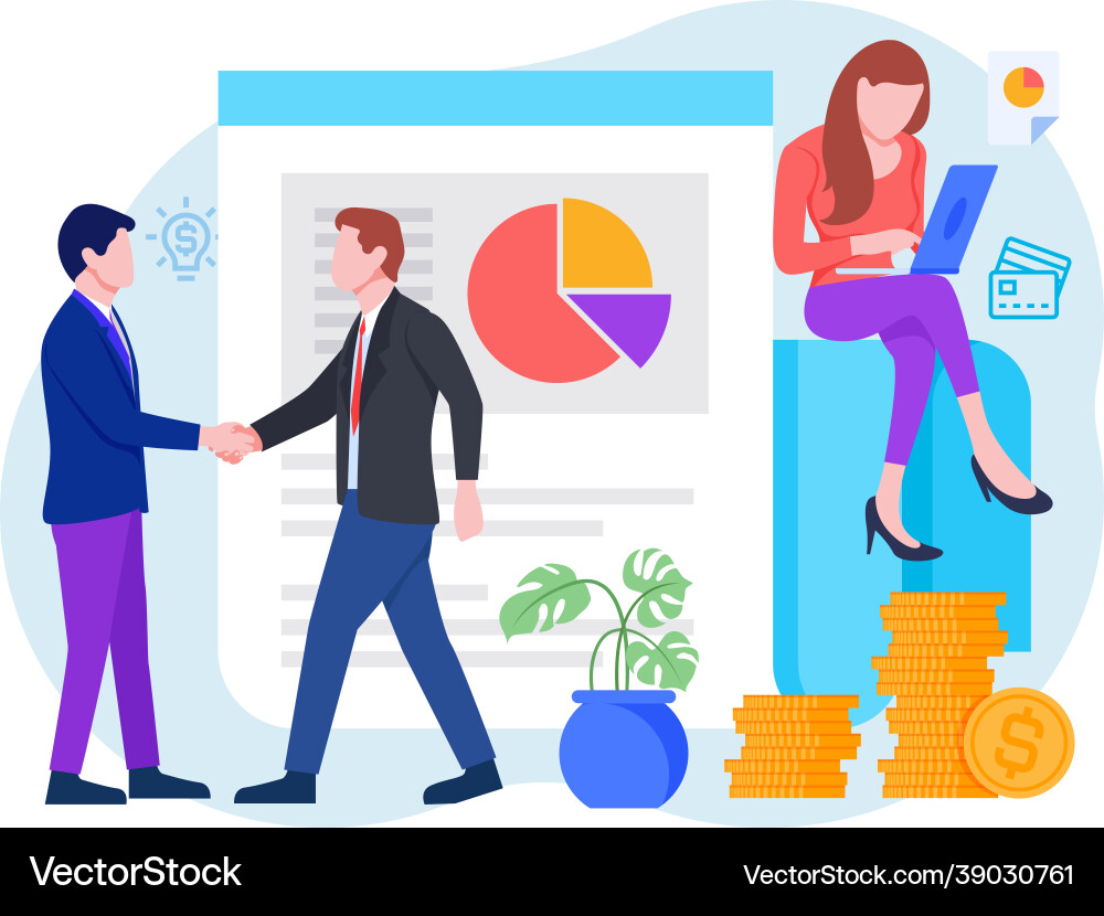 Business financial year Royalty Free Vector Image