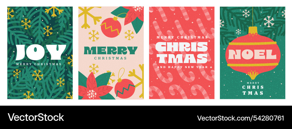 Christmas cards design 3 Royalty Free Vector Image