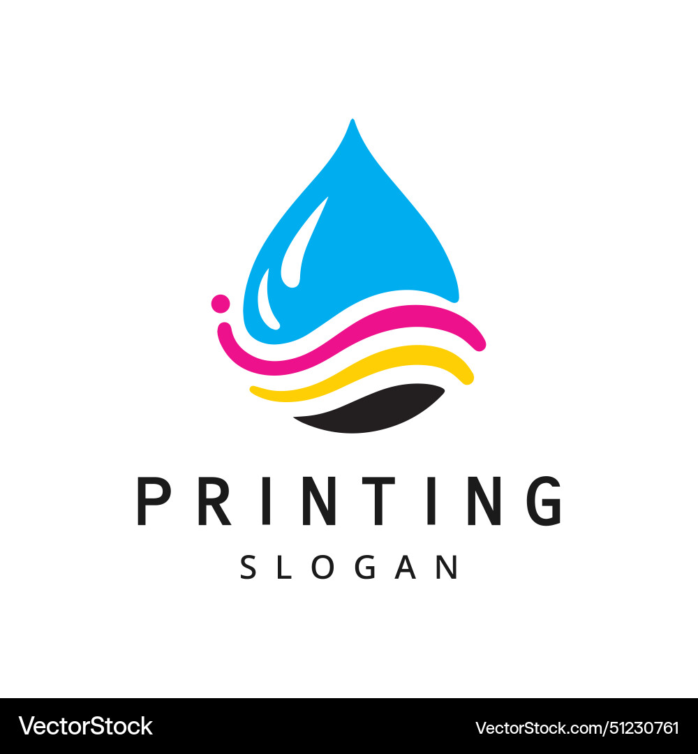 Digital print logo design template Royalty Free Vector Image