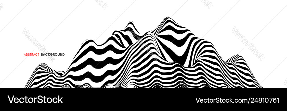 Landscape background terrain black and white Vector Image