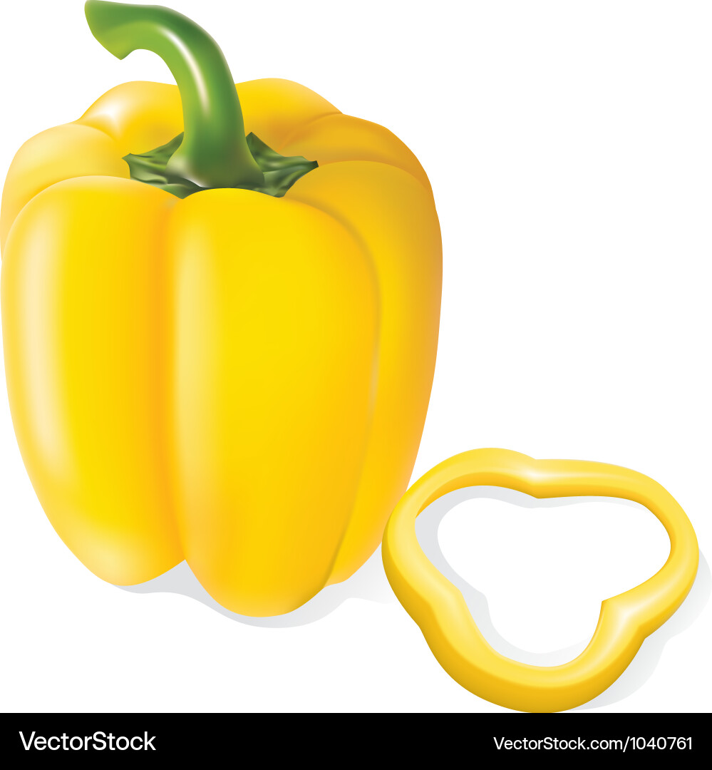 Mellow yellow peppers Royalty Free Vector Image