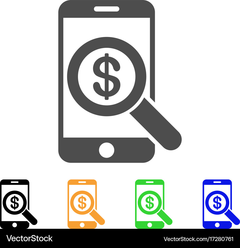 Mobile audit icon Royalty Free Vector Image - VectorStock