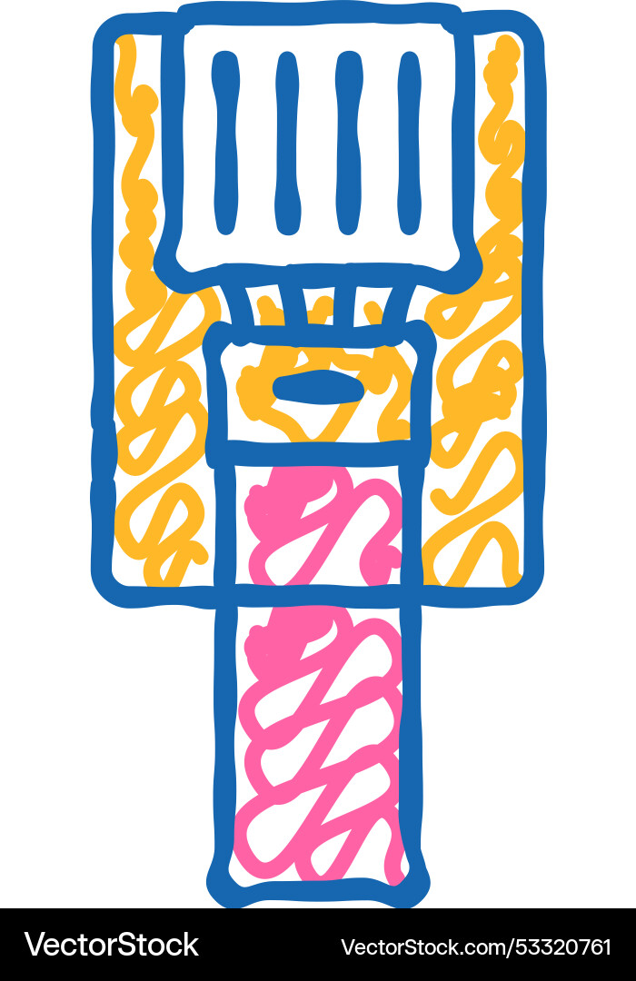 Phone wire cable icon doodle Royalty Free Vector Image