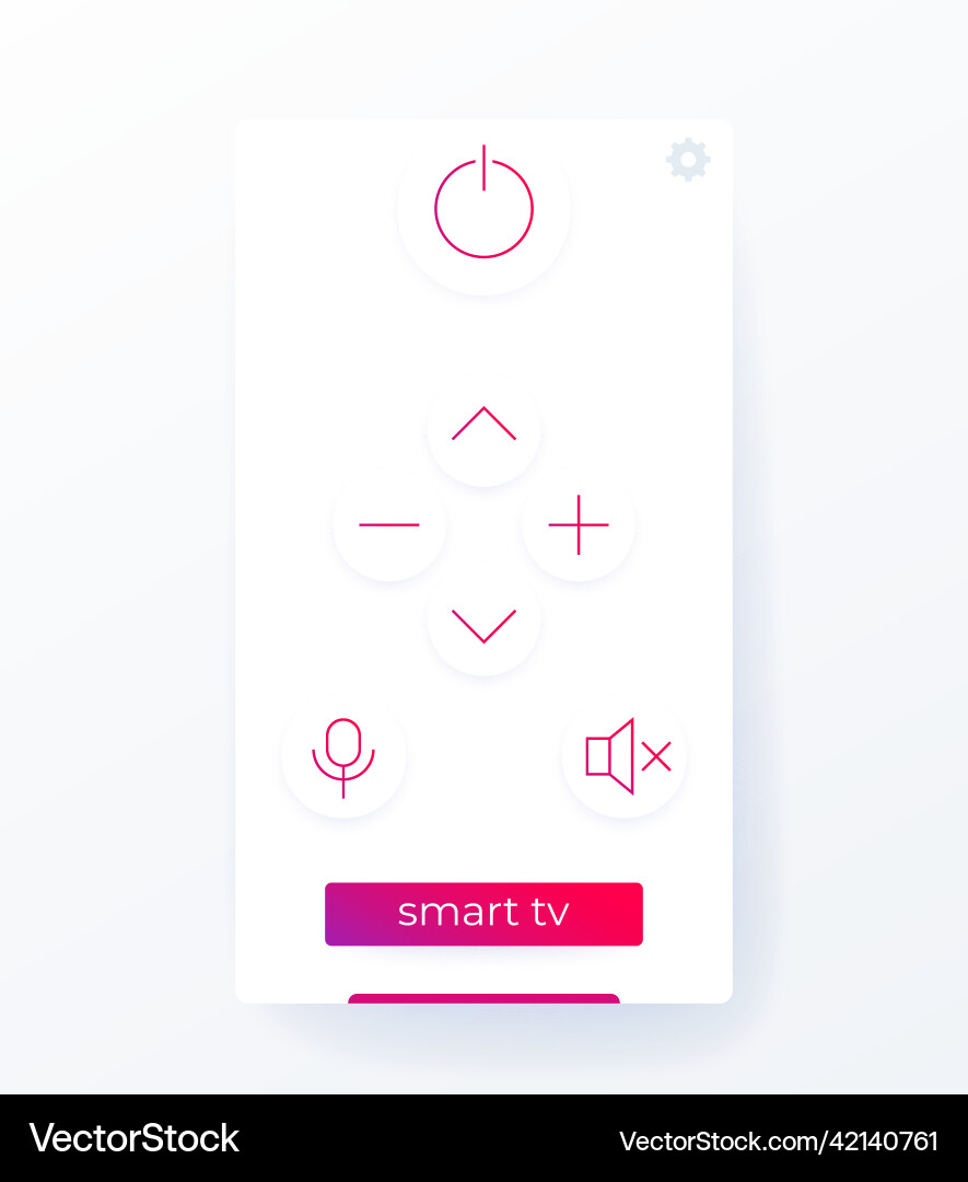 Remote control for smart tv mobile app design Vector Image