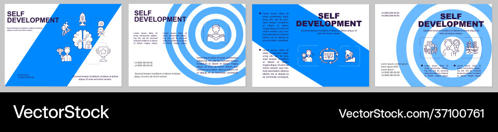 Self development brochure template Royalty Free Vector Image