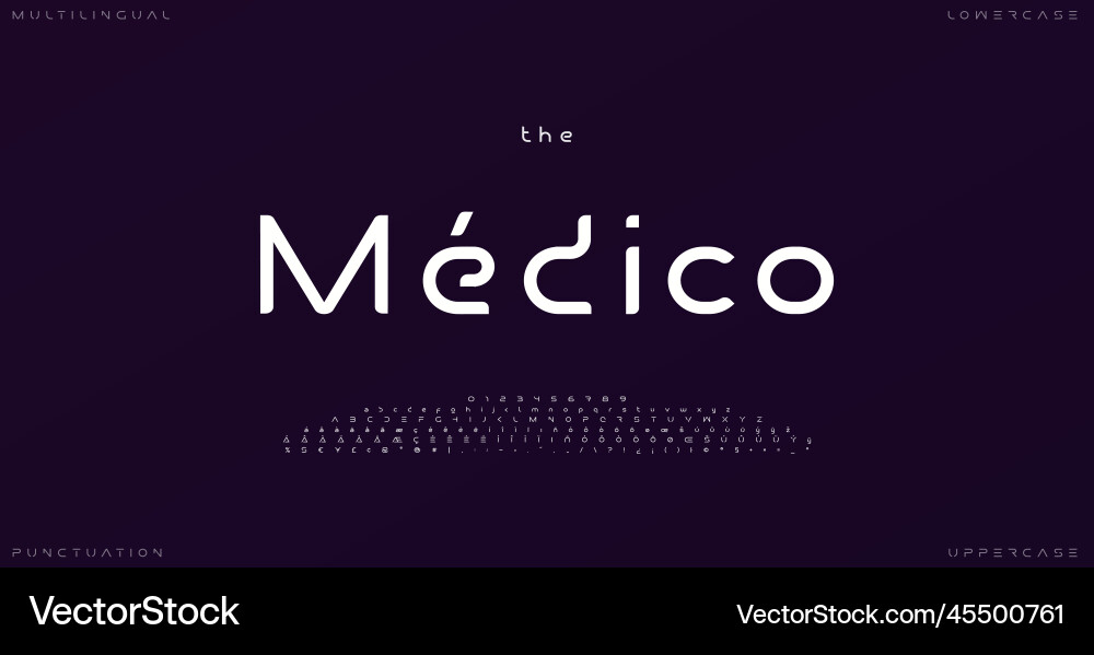 Sophisticated contemporary typeface rounded Vector Image