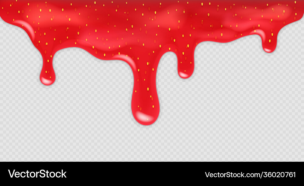 Strawberry Jam Dripping Royalty Free Vector Image