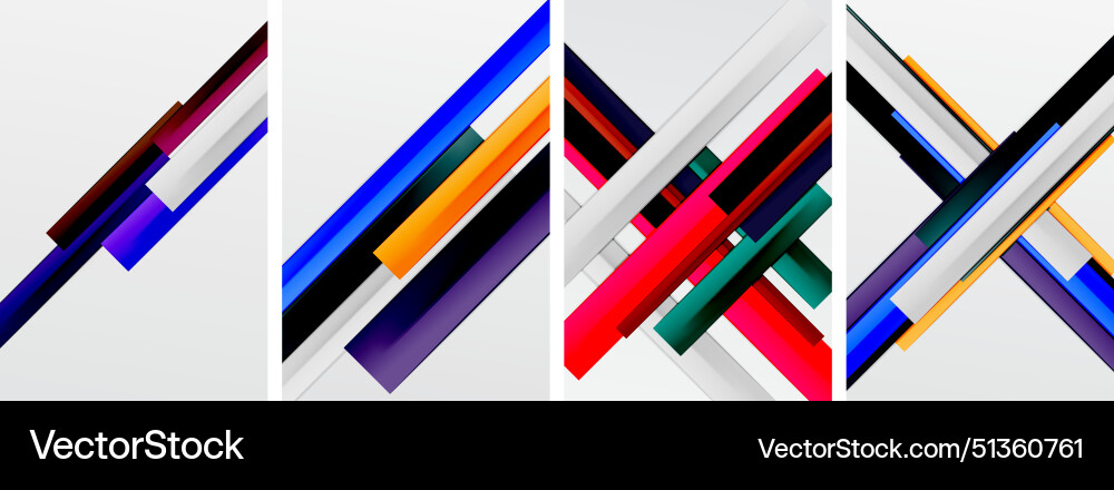 Stripes and lines poster abstract backgrounds Vector Image