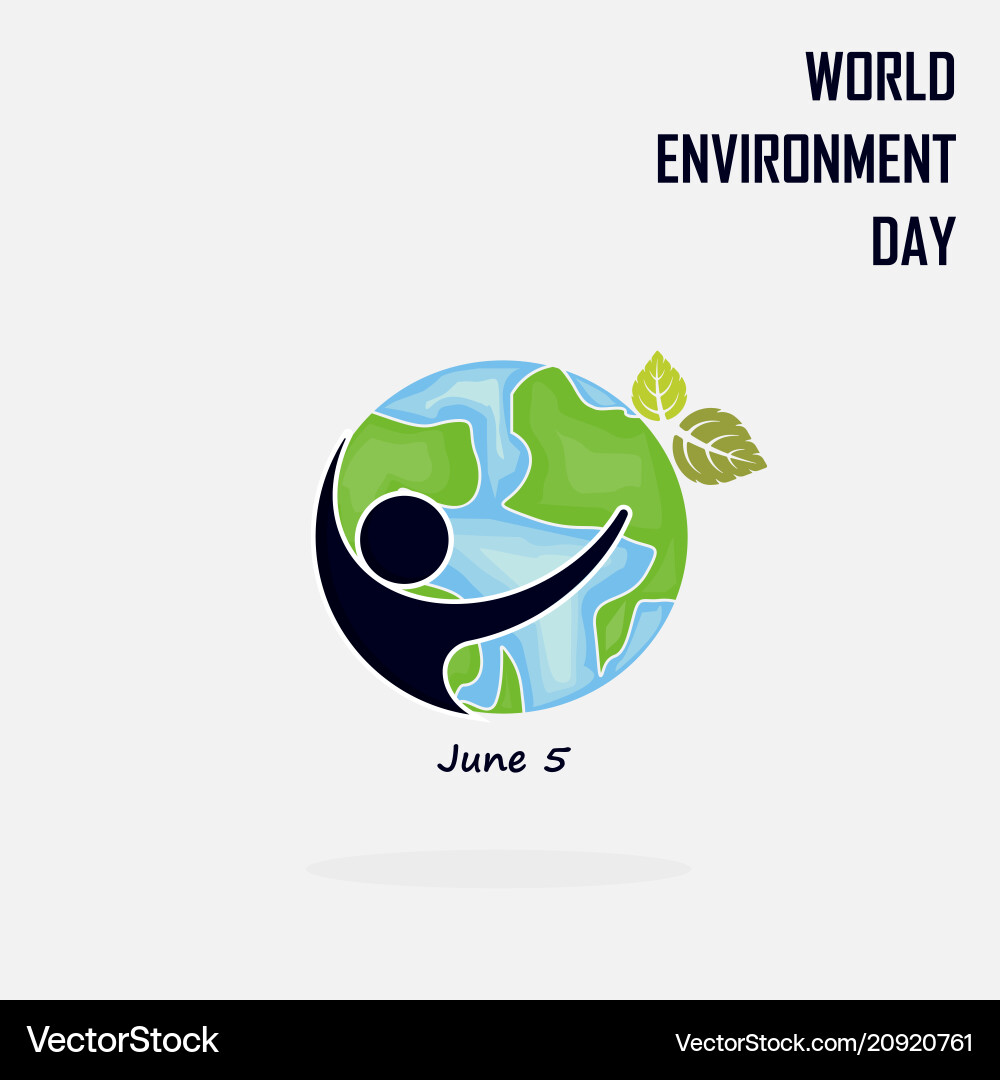 World environment day concept logo design Vector Image