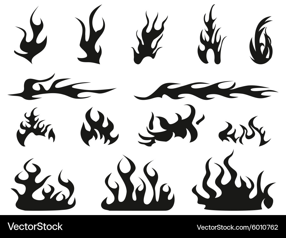 Abstrakte Feuermuster Icons Lizenzfreies Vektorbild