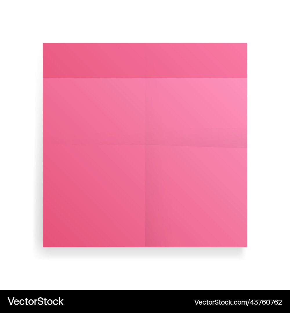 Blank square adhesive crumpled notes sticker mock Vector Image
