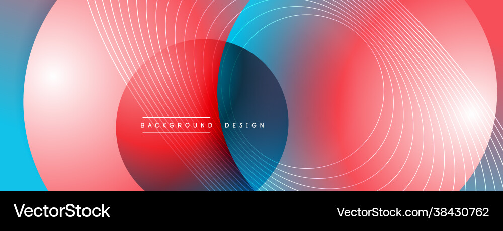 Gradient circles with shadows techno Royalty Free Vector