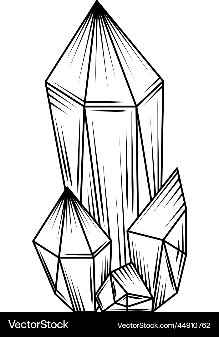 Surreal Crystal Stones Royalty Free Vector Image