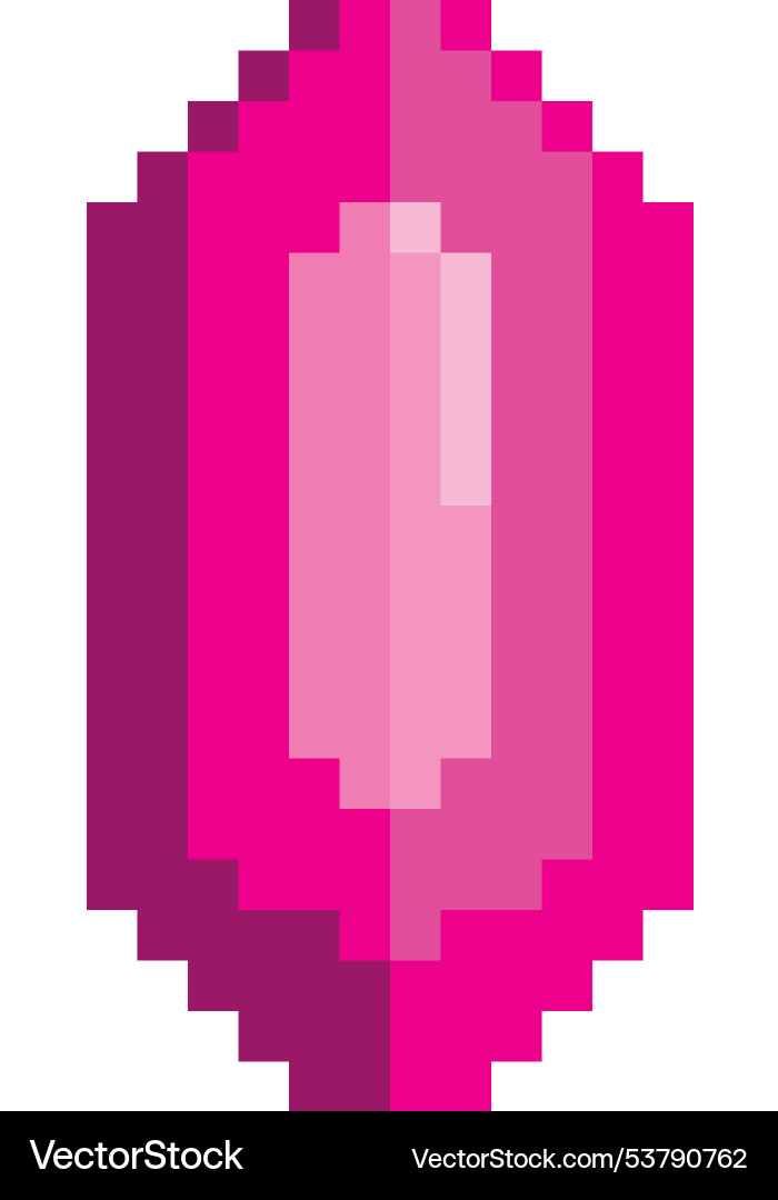Video game item pixelated gemstone Royalty Free Vector Image