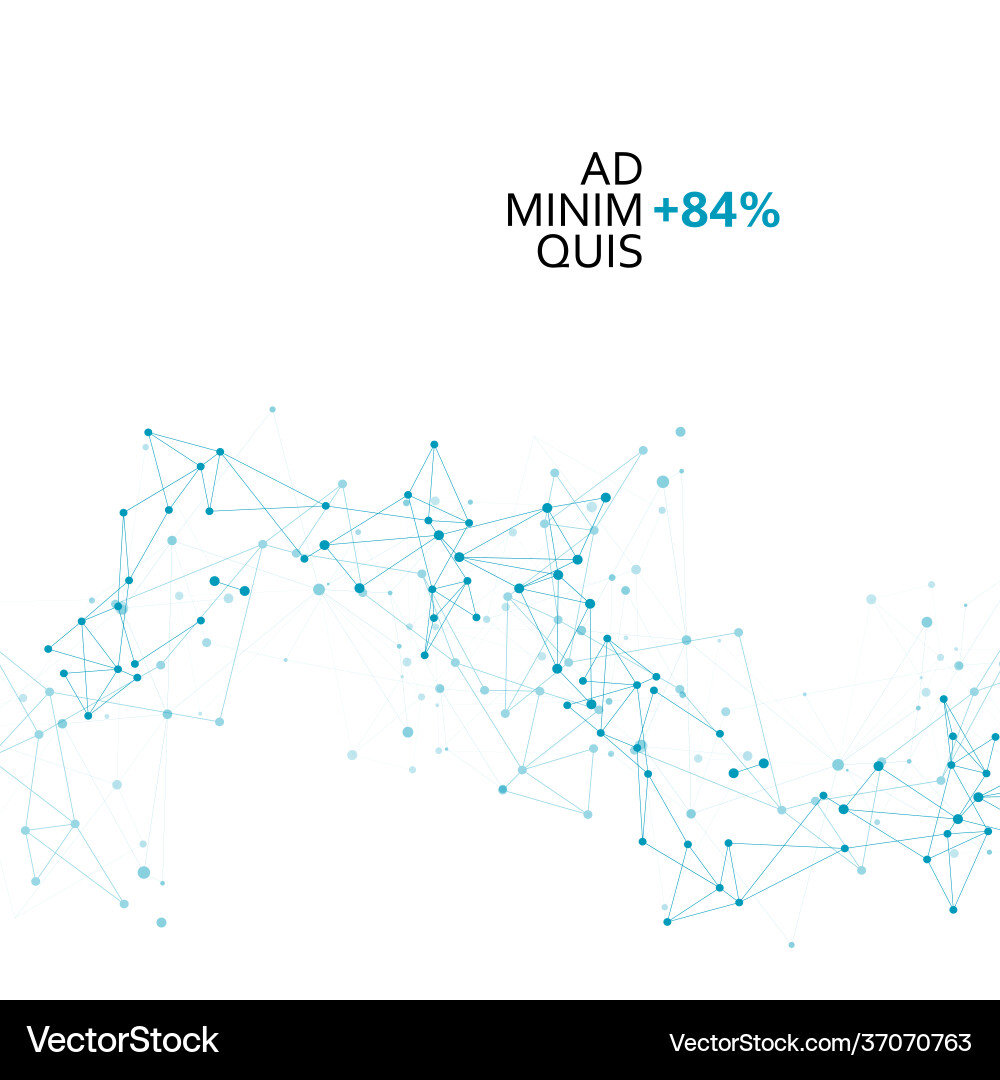 Abstract connection dots lines communication Vector Image