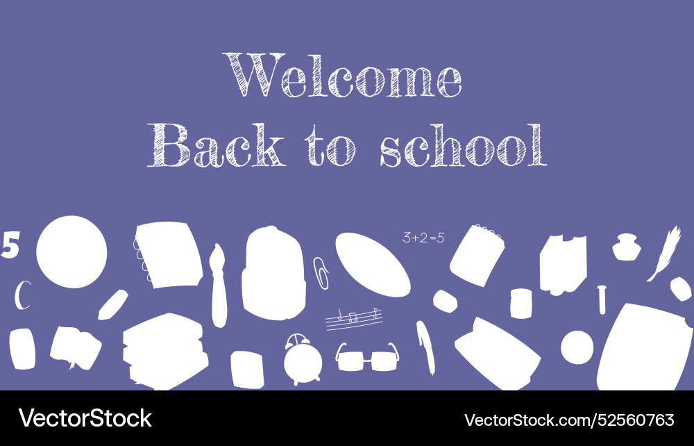 Children cute school poster back Royalty Free Vector Image