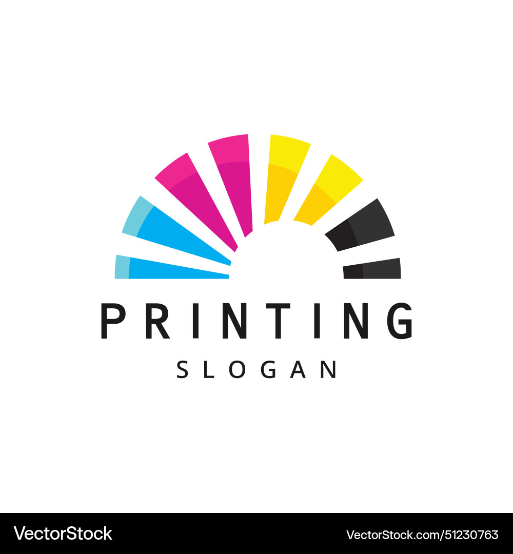 Digital print logo design template Royalty Free Vector Image