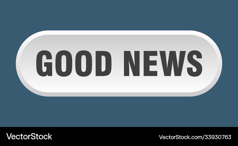 Good news button rounded sign on white background Vector Image