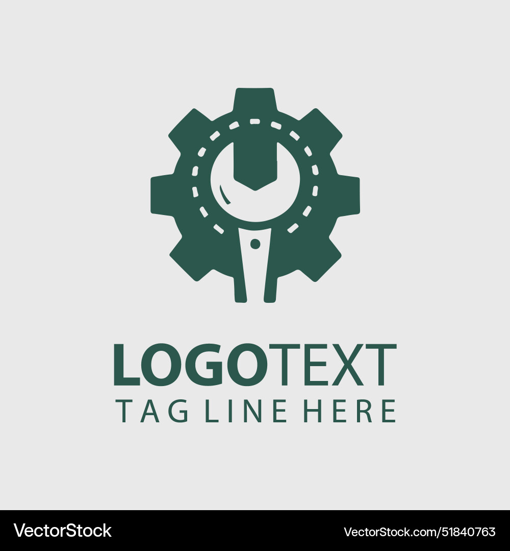 Mechanical logo Royalty Free Vector Image - VectorStock