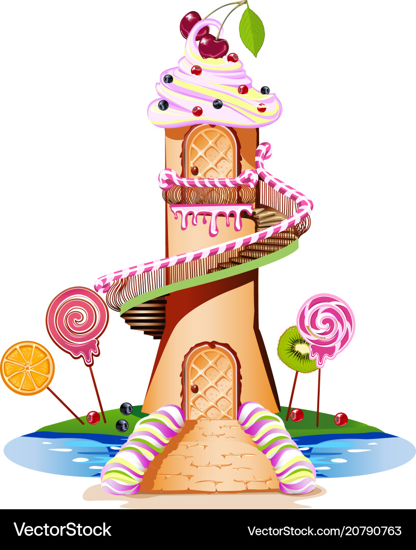 Sweet castle Royalty Free Vector Image - VectorStock
