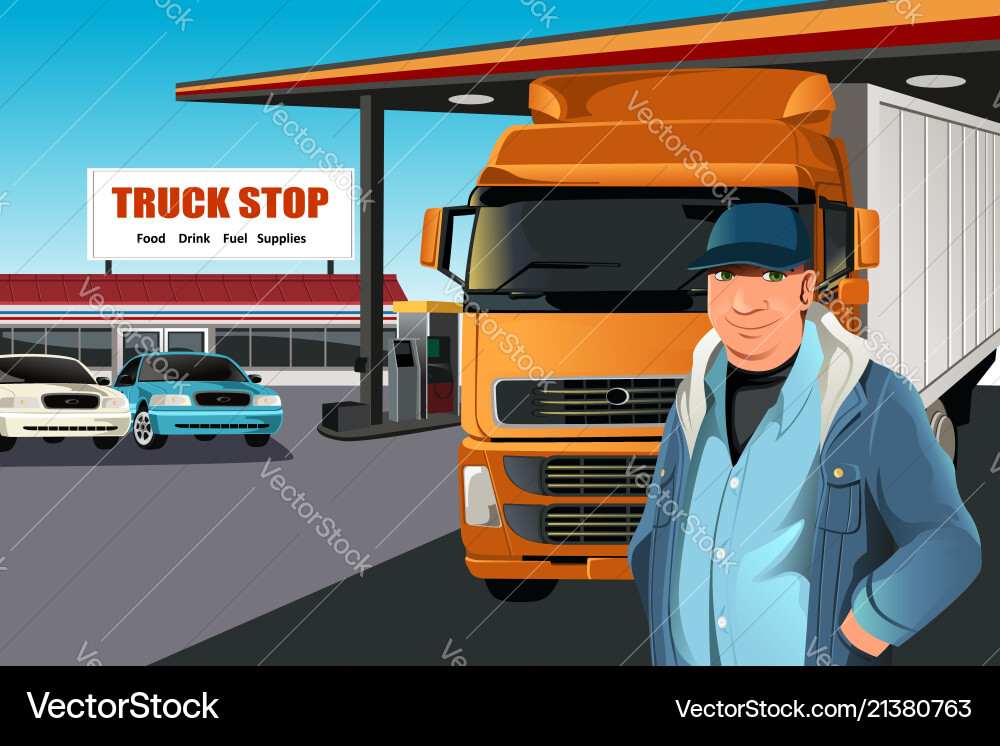 Truck driver Royalty Free Vector Image - VectorStock