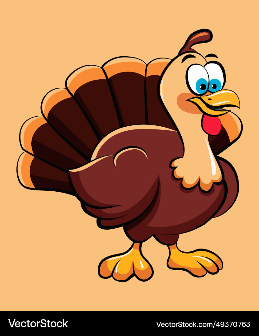Turkey cartoon Royalty Free Vector Image - VectorStock