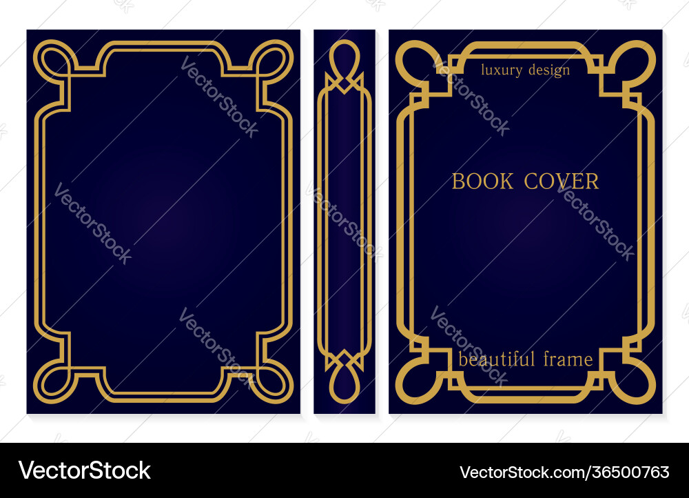 Vintage Book Cover Template Royalty Free Vector Image