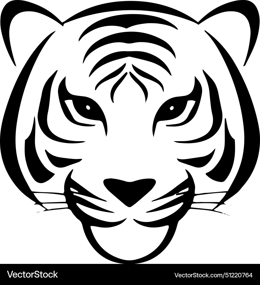 Abstract tiger face Royalty Free Vector Image - VectorStock
