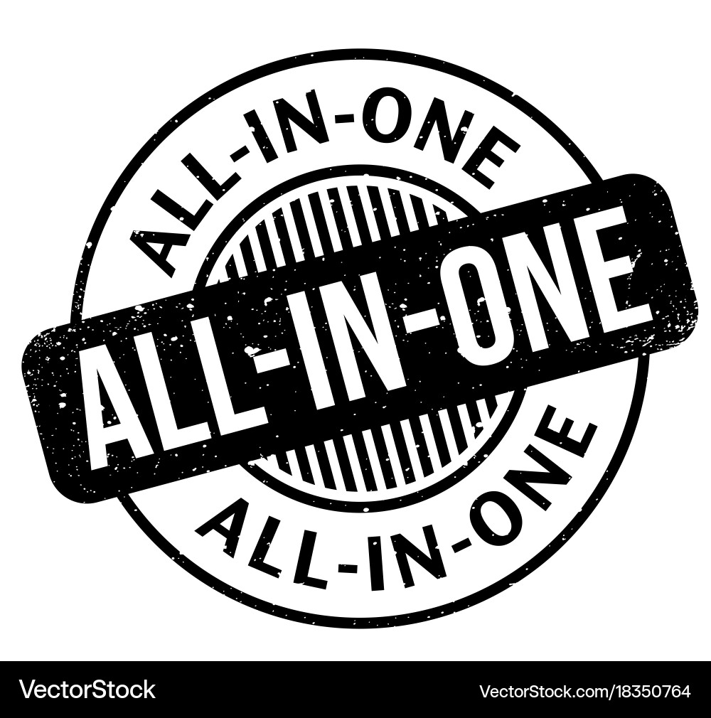 All-in-one rubber stamp Royalty Free Vector Image