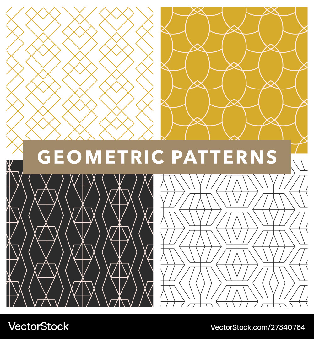 Art Deco Line Geometric Pattern Royalty Free Vector Image