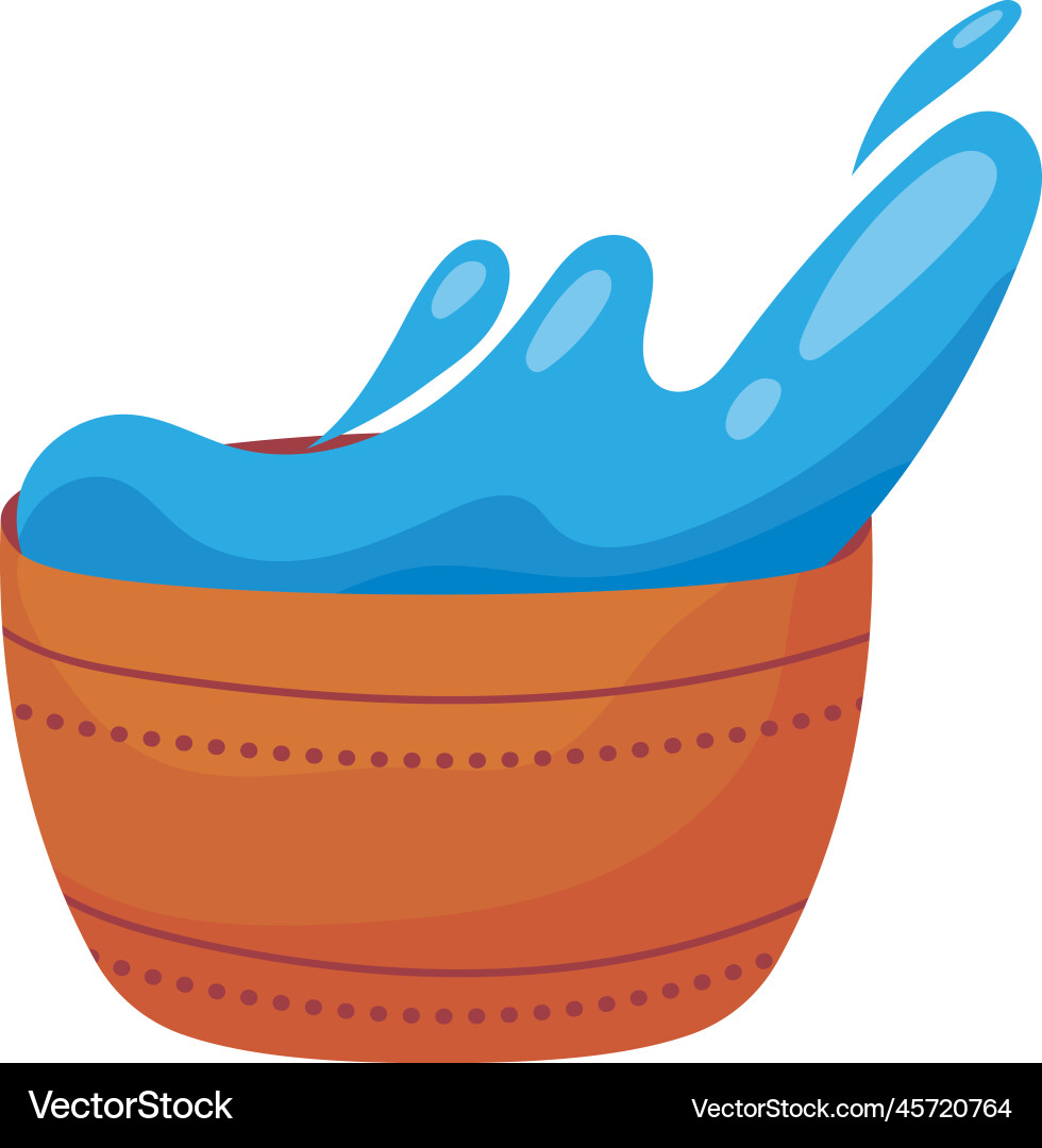 Bowl with water Royalty Free Vector Image - VectorStock