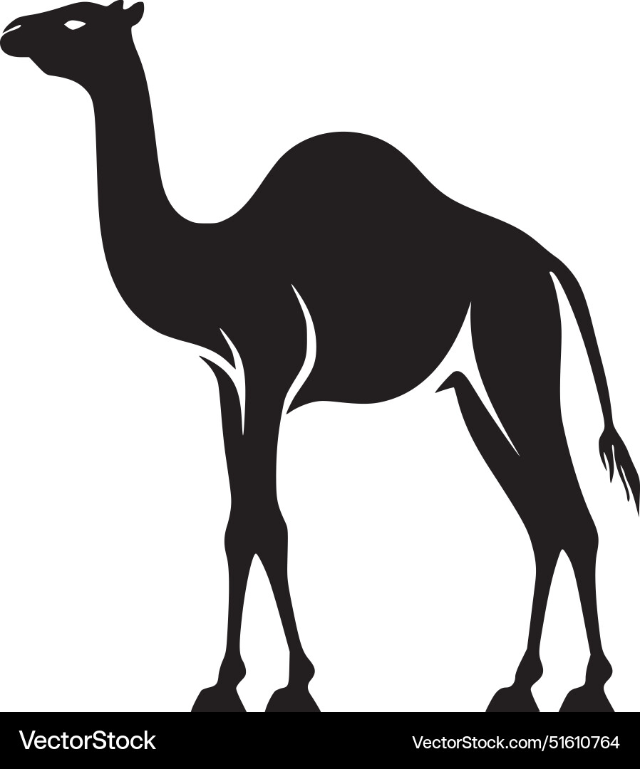 Camel - minimalist and flat logo Royalty Free Vector Image