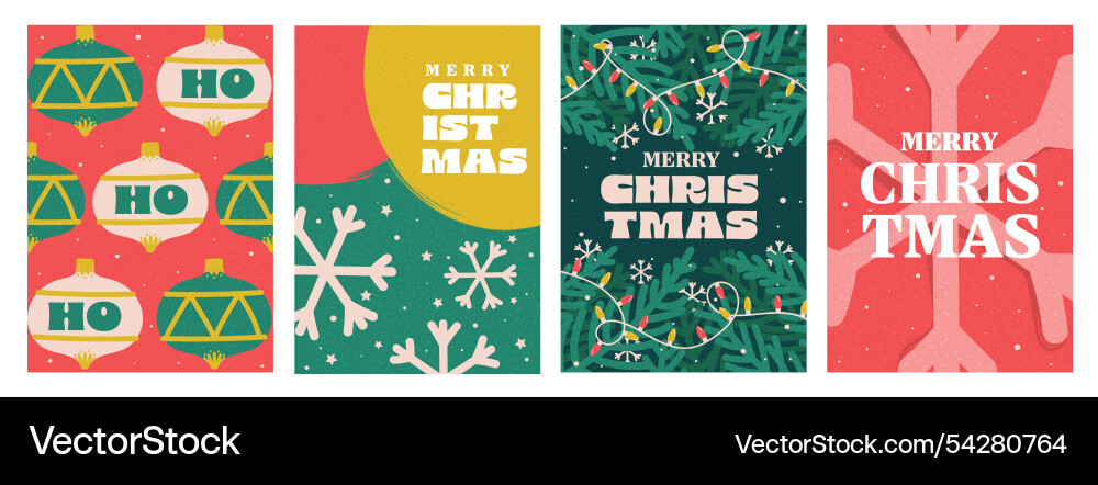 Christmas cards design 4 Royalty Free Vector Image