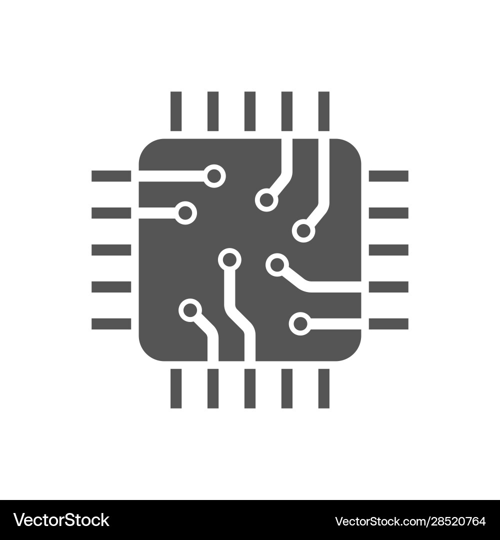 Cpu transparent icon symbol design simple Vector Image
