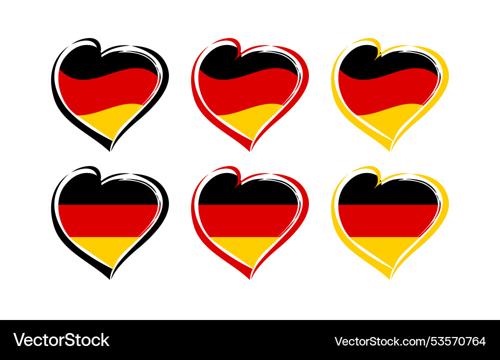 Cute german badges collection Royalty Free Vector Image